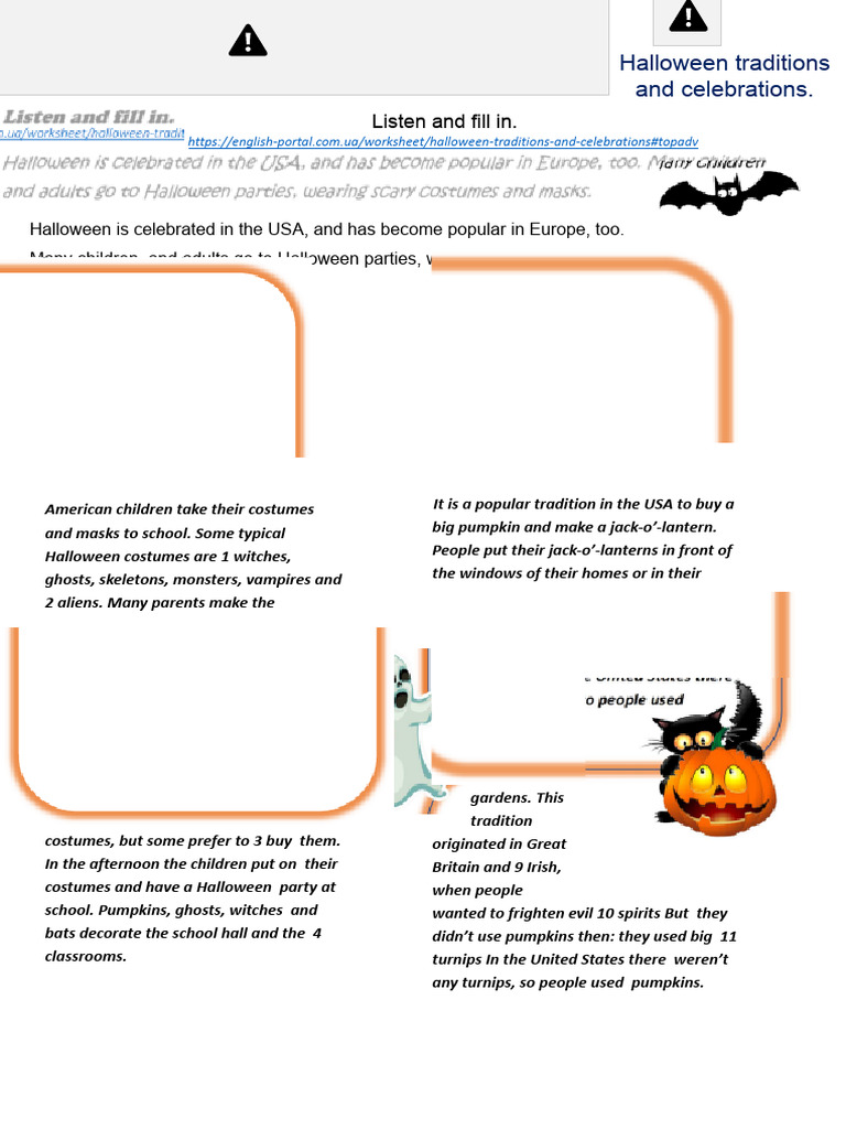 Halloween Traditions and Celebrations Guide | PDF | Halloween | Trick ...
