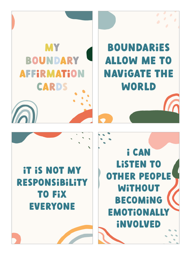 Boundary Affirmations for Self-Love | PDF | Social Psychology
