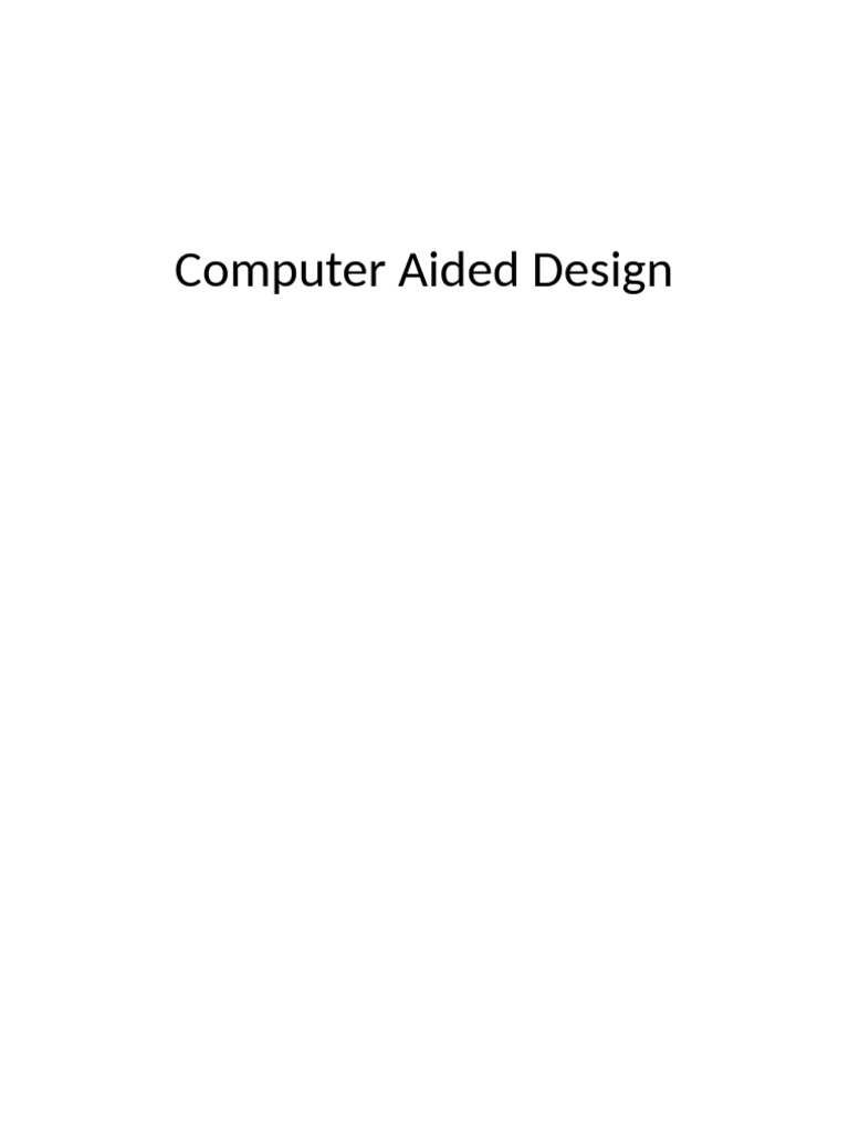 Computer Aided Design | PDF | AutoCAD | Logiciel graphique