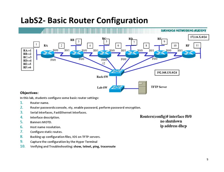Basic Router Configuration Lab Guide | PDF | Router (Computing ...
