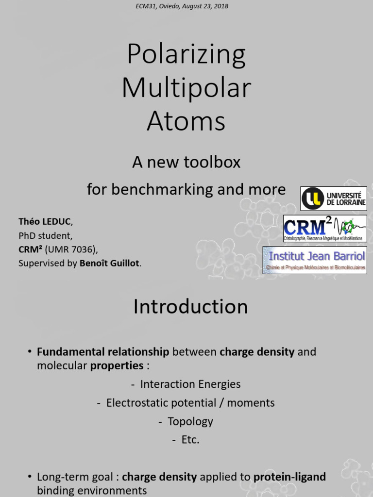 CRM2 ECM31 August23 2018 | PDF | Dipole | Chemical Polarity