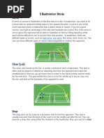 Basic Shots in Badminton | PDF