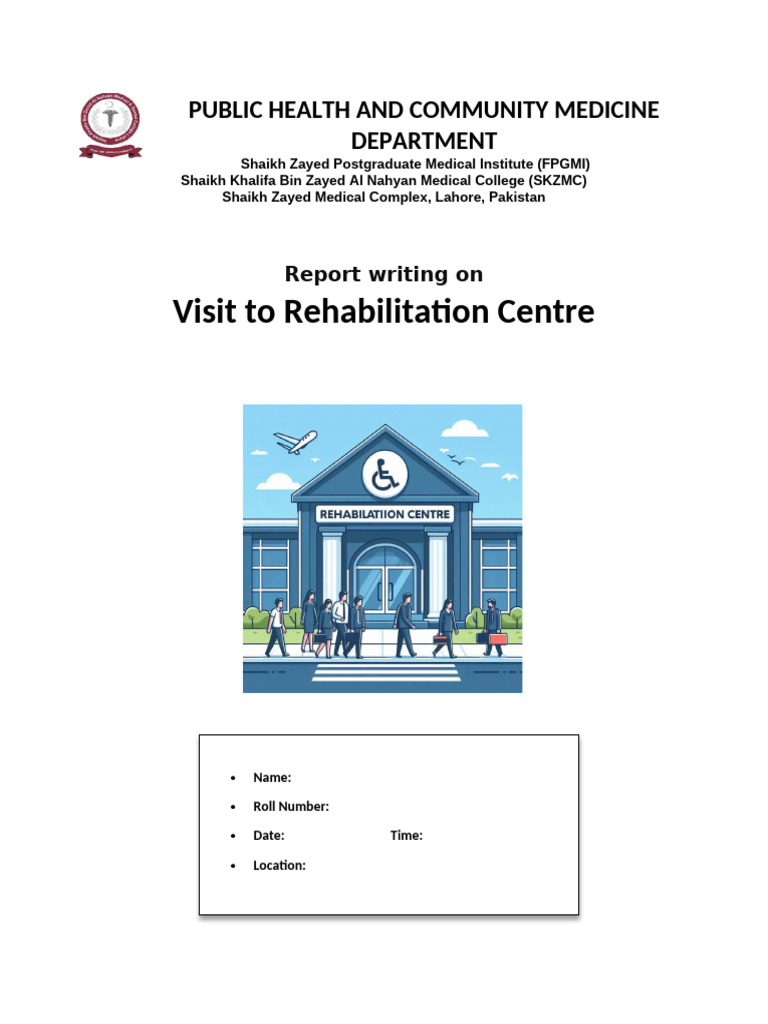 Rehabilitation Centre Visit Report | PDF | Swot Analysis | Physical Therapy