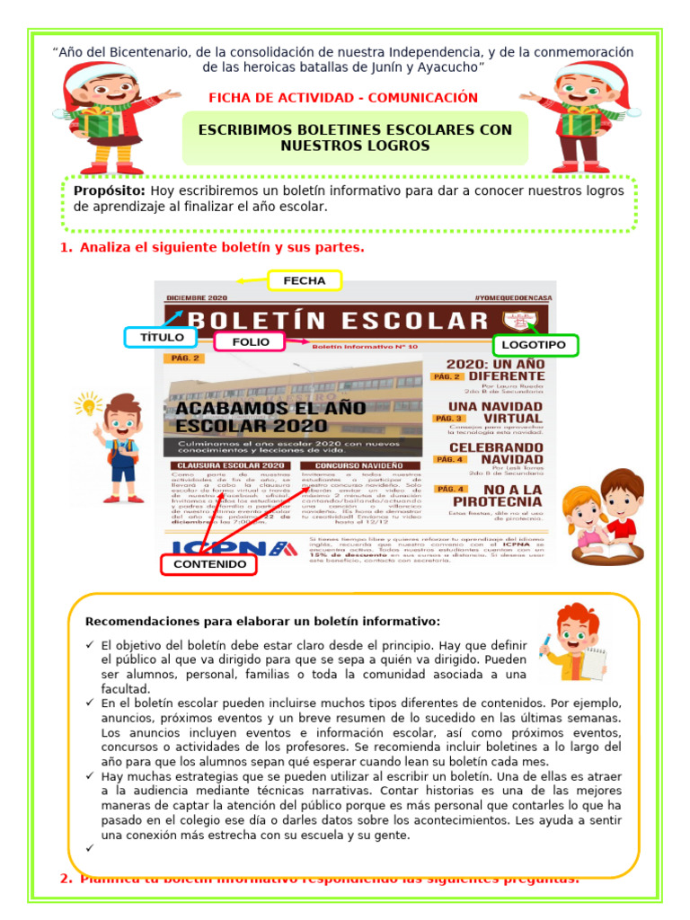 Guía para Crear Boletines Escolares | PDF | Aprendizaje | Cognición