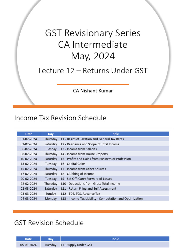 GST Returns Filing Guide for CA Students | PDF | Value Added Tax | Taxes
