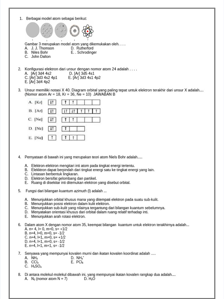 SOAL KIMIA XI PAS Ganjil 2024 | PDF