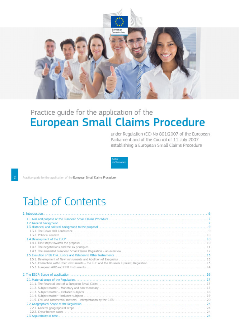 Small Claims Practice Guide A5 V01 EU EU en | PDF | Alternative Dispute ...