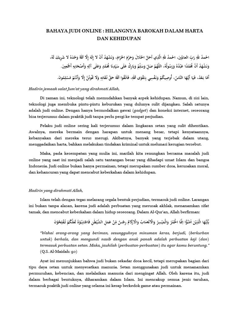 12-Judol-Ahmad-Zayadi-281124094834 - (NASKAH KHUTBAH) - (ELIPSKI) | PDF