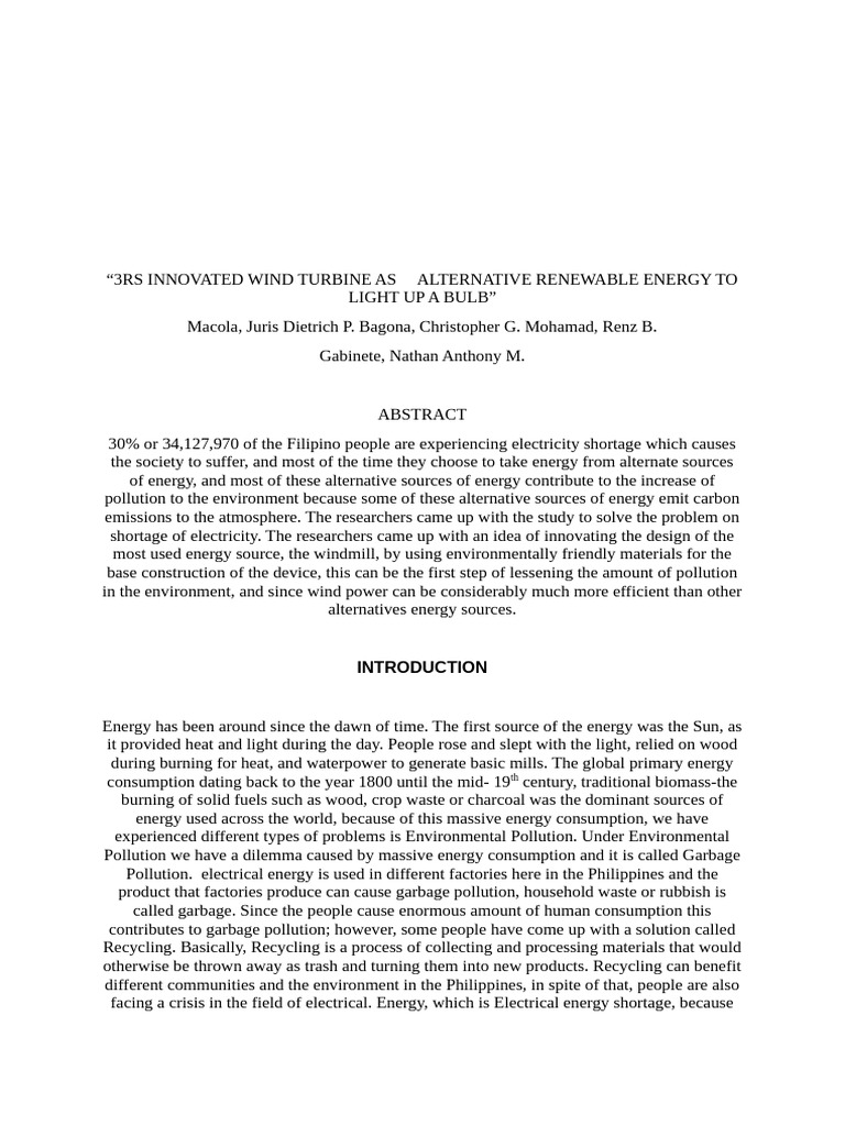 Research Caravan | PDF | Energy Development | Renewable Energy