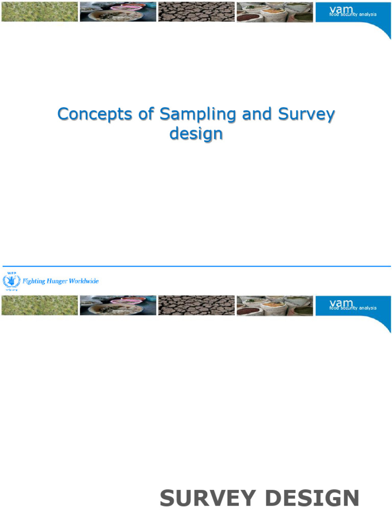 Concepts of Sampling and Survey Design | PDF | Sampling (Statistics) | Survey Methodology