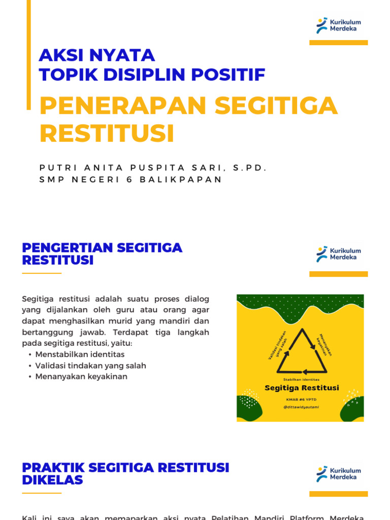 Aksi Nyata Topik Disiplin Positif Putri - Penerapan Segitiga Restitusi ... Aksi Nyata Topik Disiplin Positif Putri - Penerapan Segitiga Restitusi ...