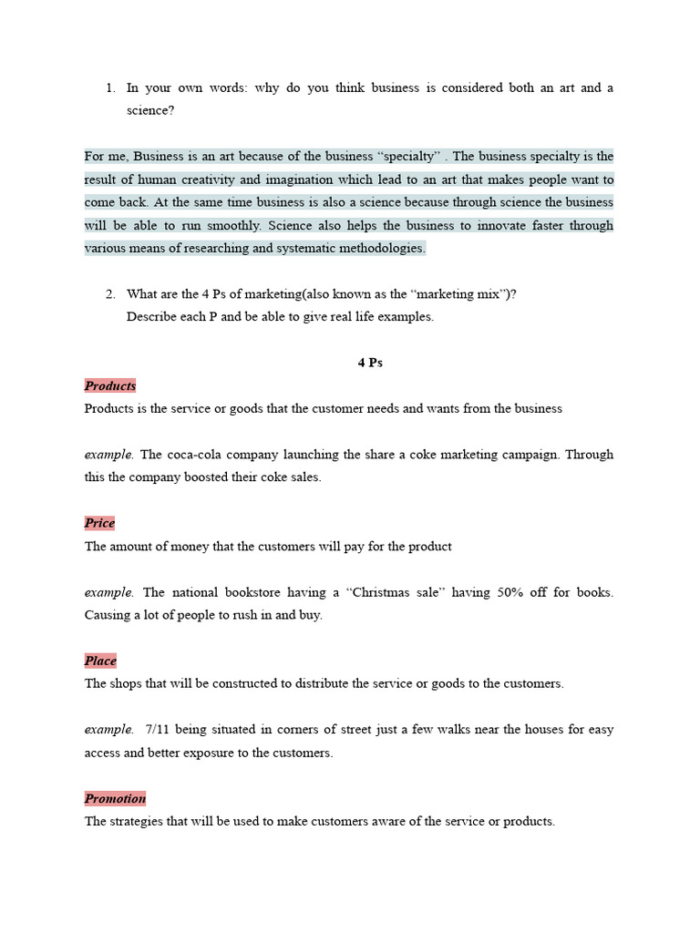 Products: Example | PDF