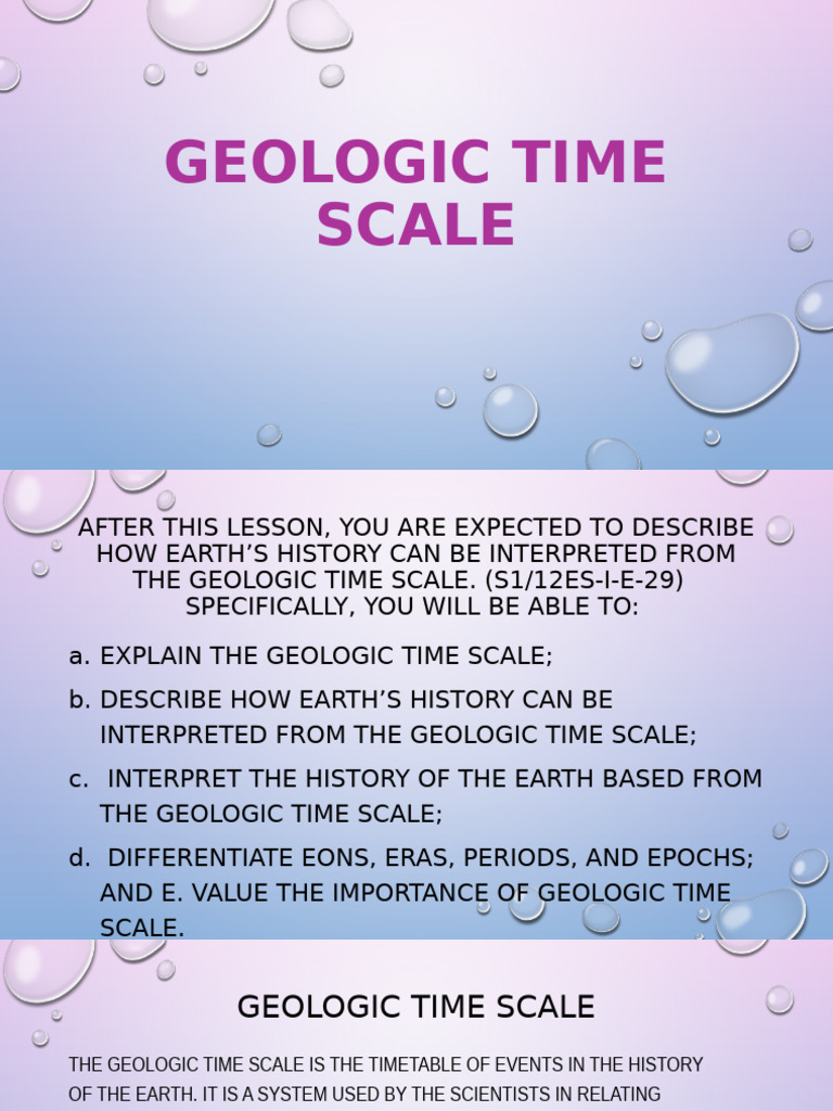 Week 6 Geologic Time Scale | PDF | Geologic Time Scale | Fossil