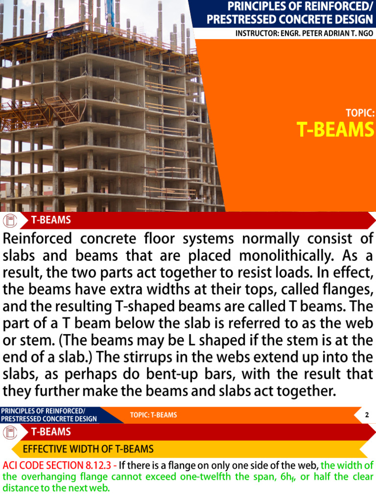 Topic 7 - T-Beams | PDF