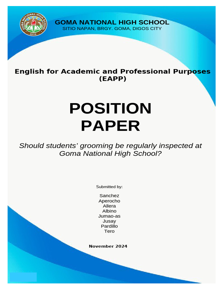 Student Grooming Inspection Debate | PDF