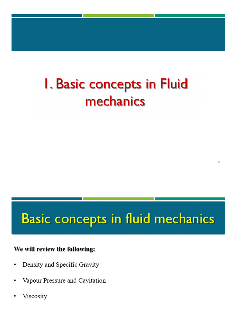 Fluid Mech Notes 1 | PDF | Viscosity | Shear Stress