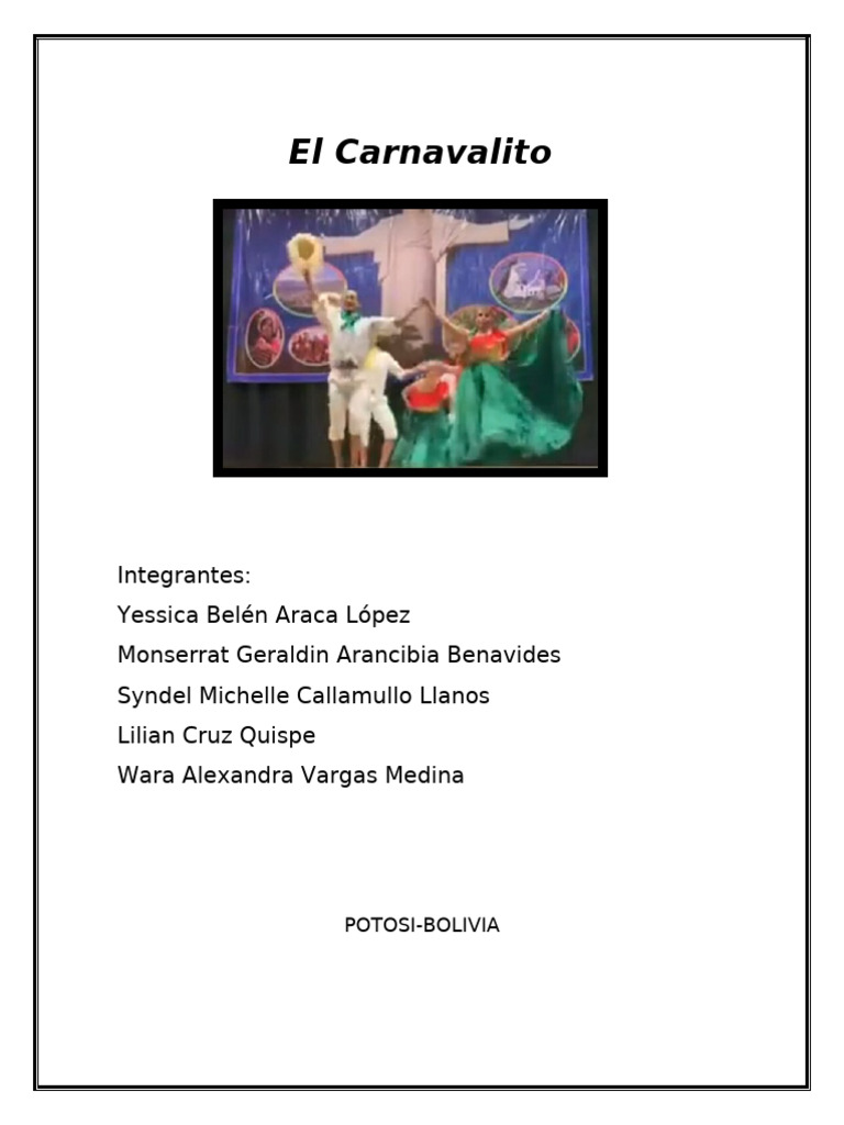 Historia y vestimenta del Carnavalito | PDF | Bailes