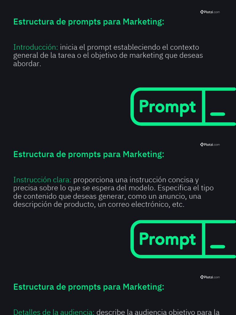 Estructura de Prompts para Marketing | PDF