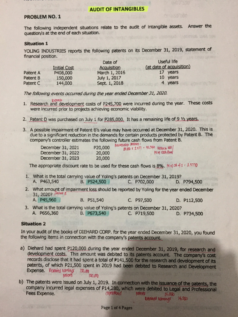 Audit of Intangibles | PDF