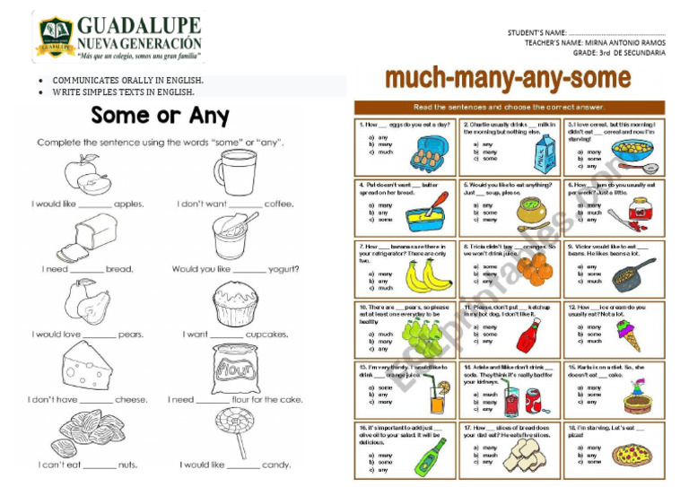 3S Some Any - How Much - Many II | PDF