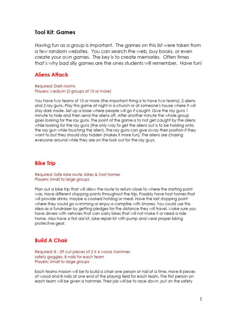 Fun Group Games for All Ages | PDF | Candy | Marshmallow