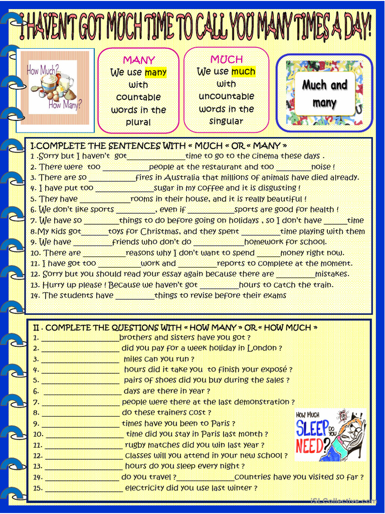 Using Much and Many in English | PDF