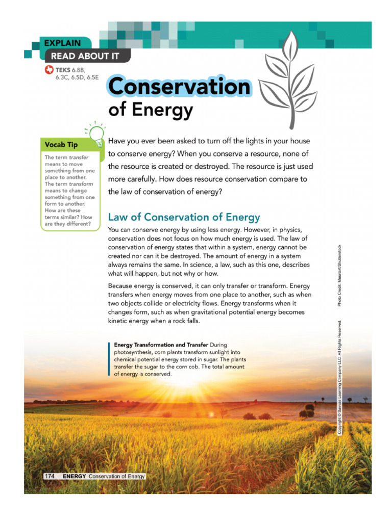 Energy Conservation Concepts Explained | PDF | Force | Potential Energy