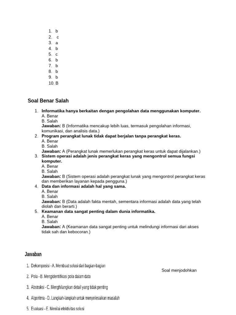 Kunci Jawaban TIK Kls 8 | PDF