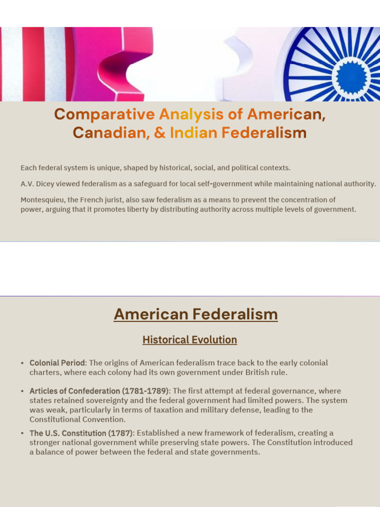 Comparative Analysis of American, Canadian and Indian Federalism | PDF ...
