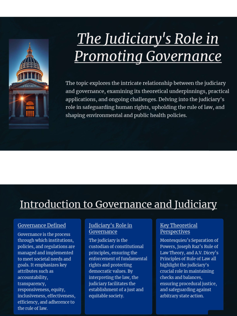 Judiciary's Impact on Governance and Rights | PDF | Rule Of Law ...