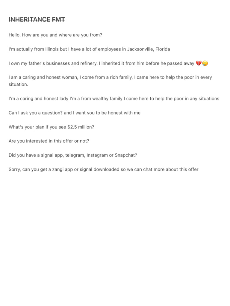 Inheritance FMT | PDF