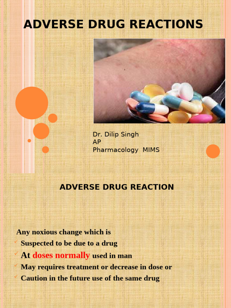 Adverse Drug Reaction | PDF | Substance Dependence | Substance Abuse