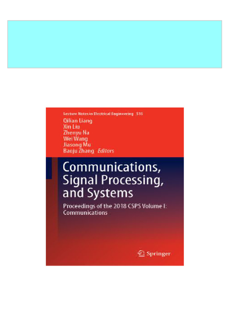 Communications, Signal Processing, and Systems: Proceedings of The 2018 ...