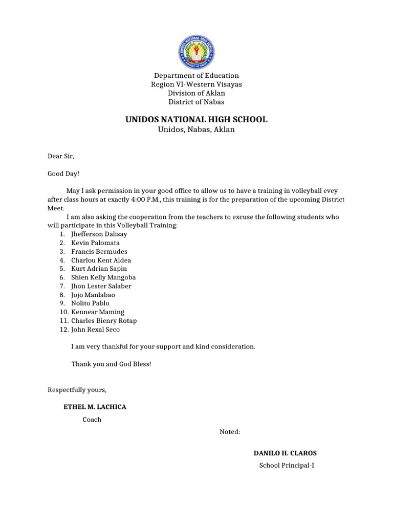 Letter Request Pdf
