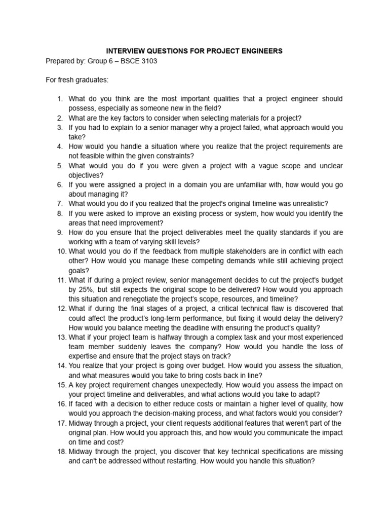 Final Interview Questions | PDF | Project Management | Business