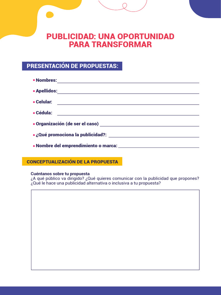 Formato Recepción de Propuestas | PDF