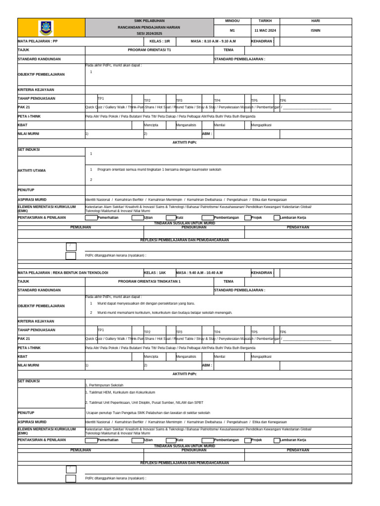 Template RPH m2 2024 Rizuan | PDF