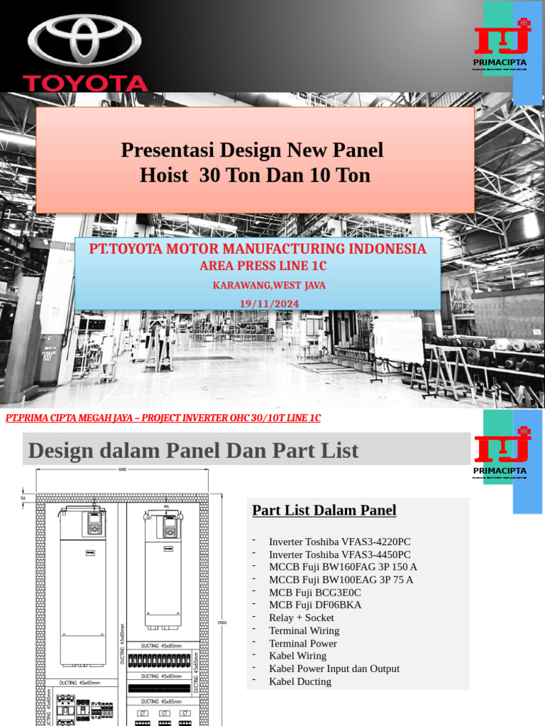 Tmmin Plan.1 - Presentasi Design New Inverter Panel Hoist 30-10t Line ...