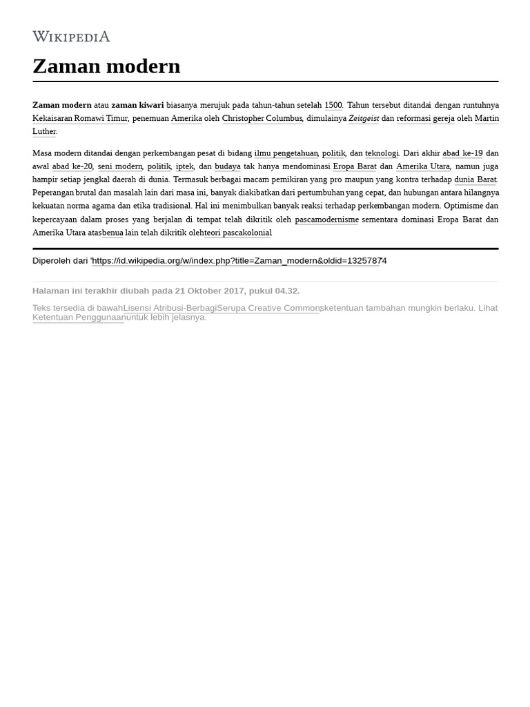 Zaman - Modern | PDF