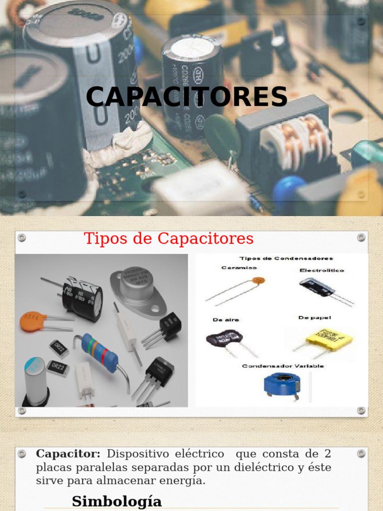 Tipos de Capacitores y Ejemplos | PDF | Capacidad | Condensador