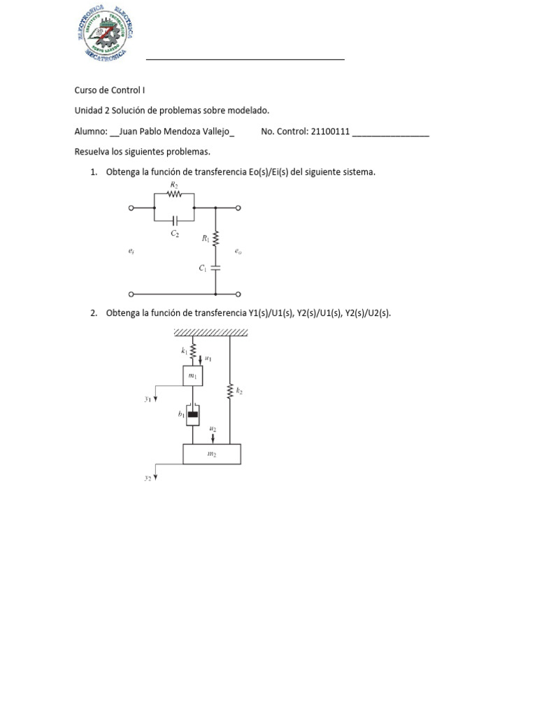 Control Ejercicios | PDF