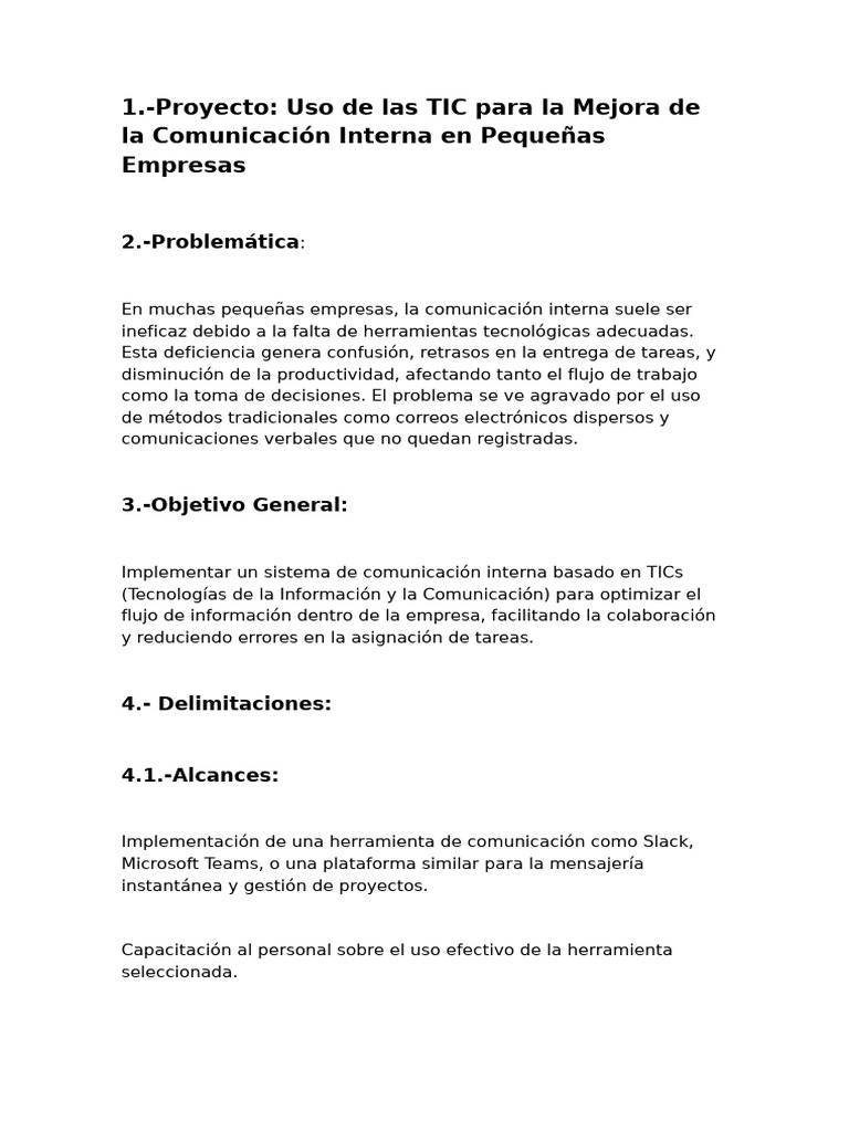Anteproyecto Tics | PDF