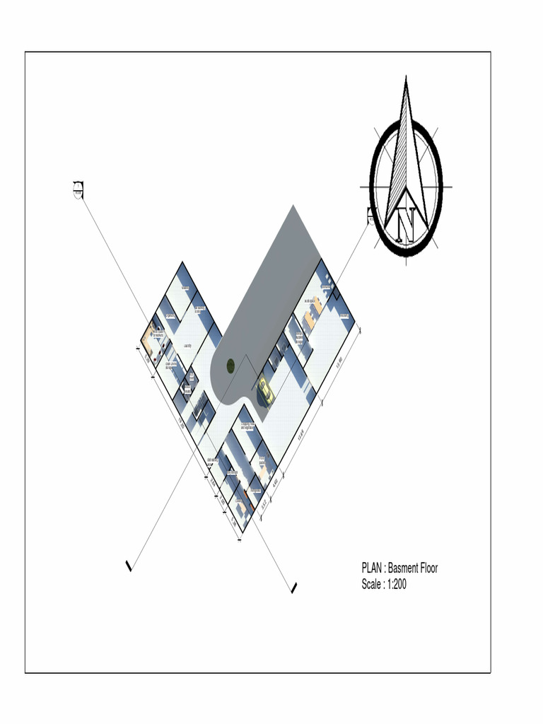 PLAN: Basment Floor Scale: 1:200 | PDF | Home