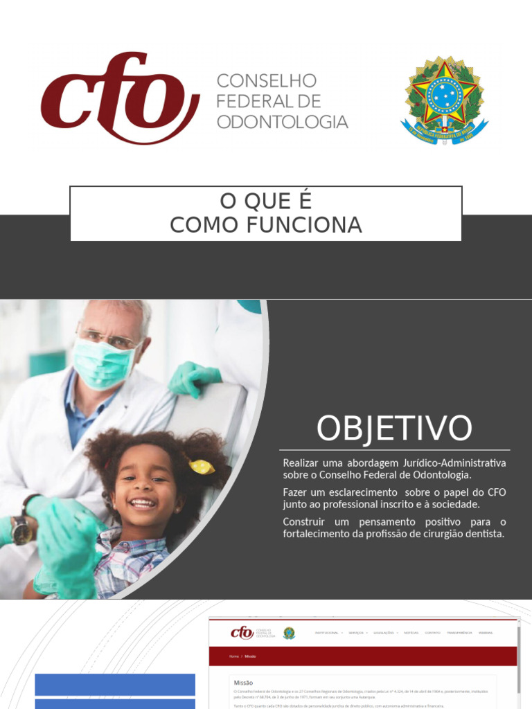 Cfo Como Funciona | PDF | Dentista | Odontologia