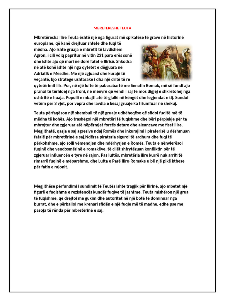 Mbreteresh Teuta | PDF