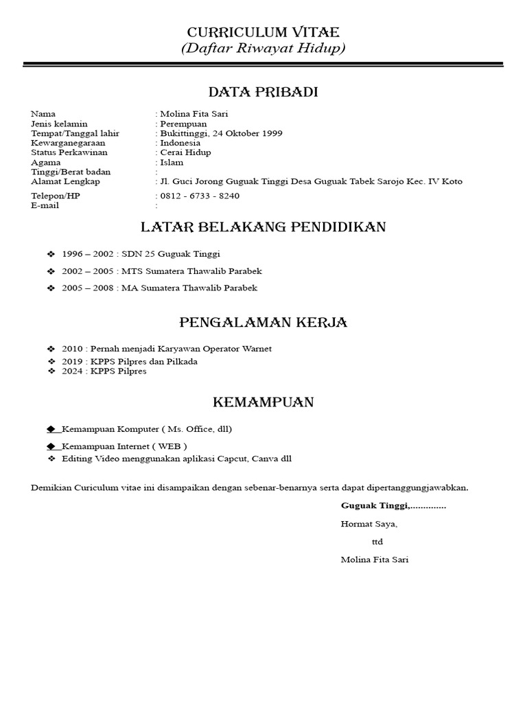 CV Baru | PDF