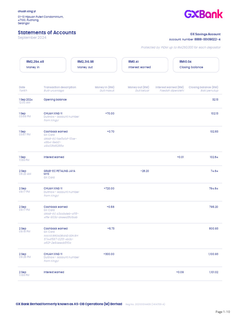 2024 09 Statement | PDF | Credit Card | Service Industries