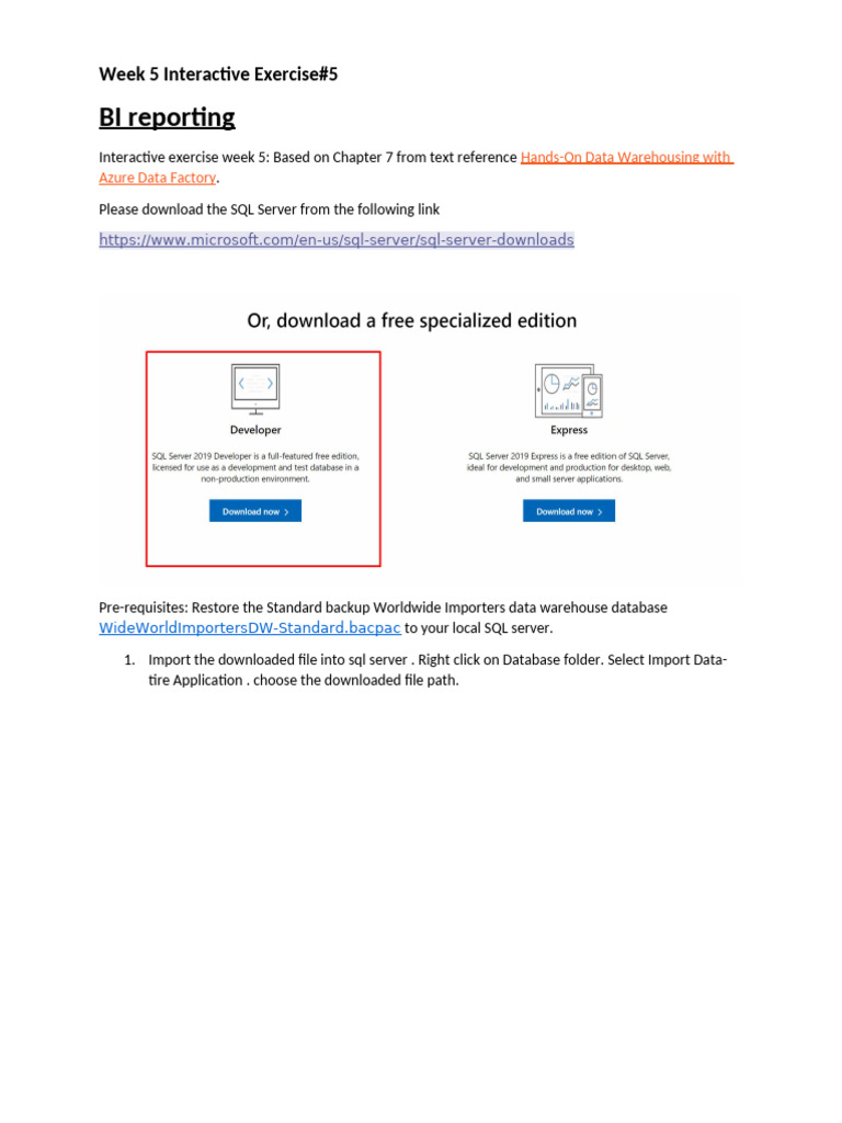 Exersice#5 Instructions 2024 | PDF | Microsoft Sql Server | Databases