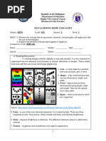 Learner's Activity Sheet: Arts (Quarter II - Week 1) | PDF | Vision | The Arts