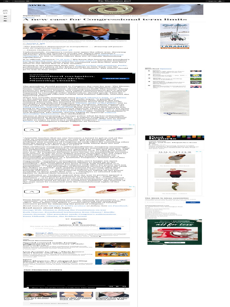 A New Case For Congressional Term Limits - The Washington Post | PDF ...